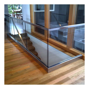 Side Mounted Glass Railing - Modern Stainless Steel Design