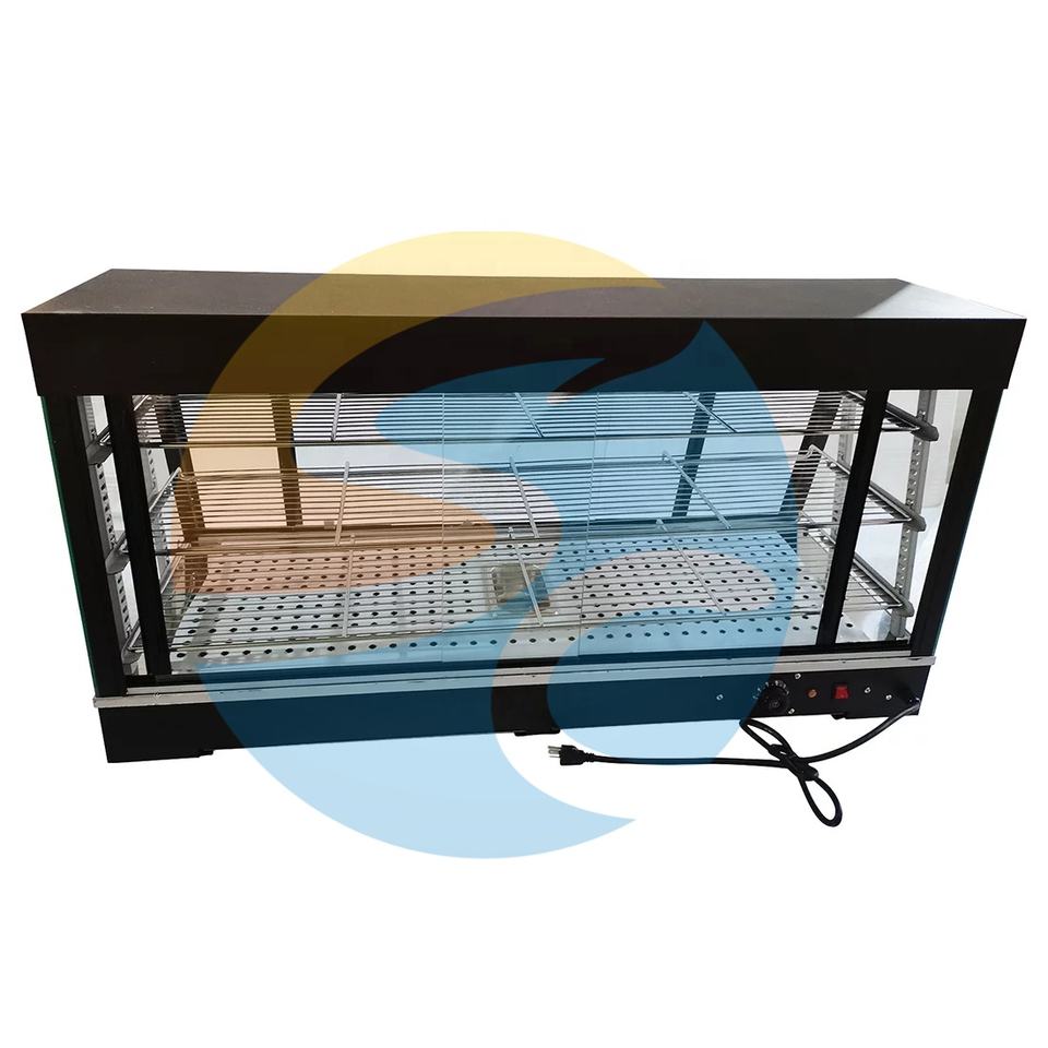 Commercial Food Warmer Display showcase with Glass Cover Electric ...