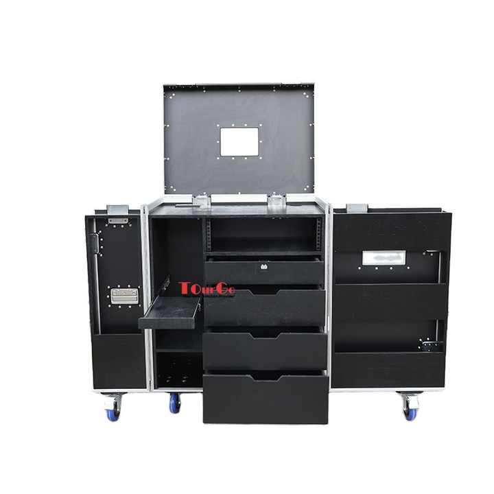 Customized Black 5 Drawer Tool Flight Case - Portable & Secure