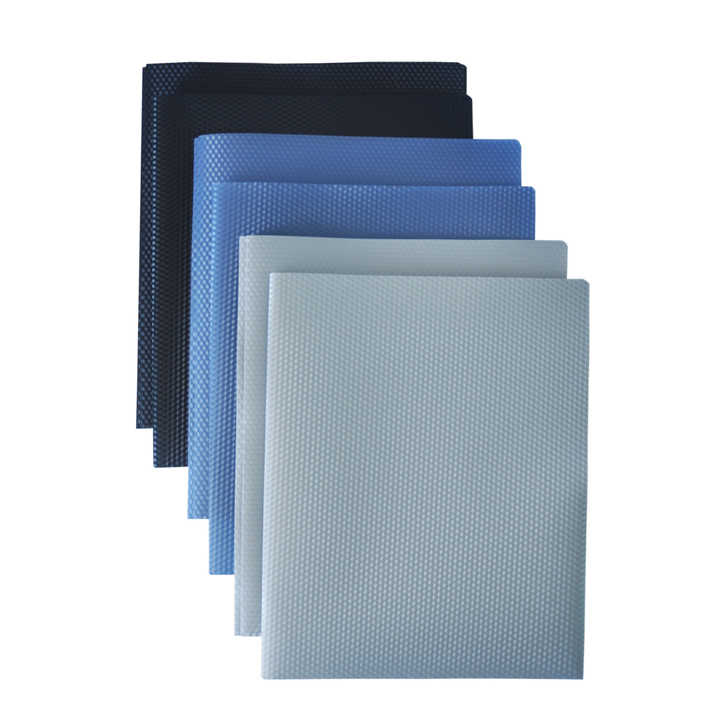 Plastic Pvc Punched Pockets Folder A4 30/80mic Two Pocket Glossy 3 Hole ...