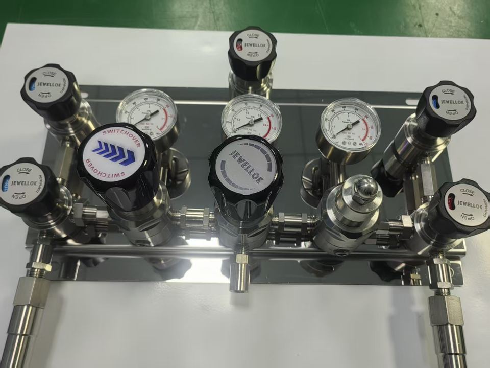 SS316 Stainless Steel Throughout Manual Hand H2/N2 Gas Delivery Panel ...