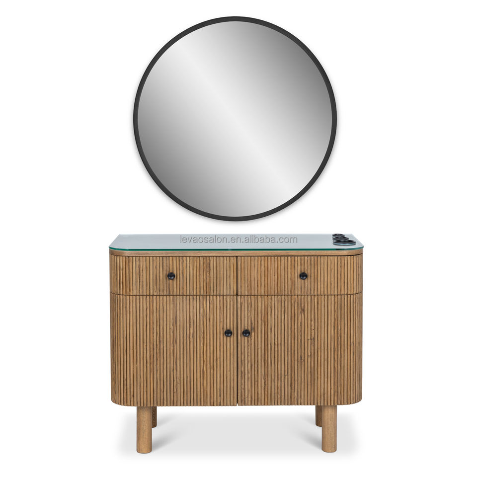 Modern Double-Sided Salon Styling Station Mirror Durable Material Salon ...