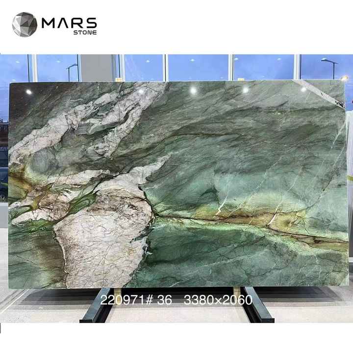 Luxury Green Quartzite Slabs Botanic Quartzite Interior Decor Interior ...