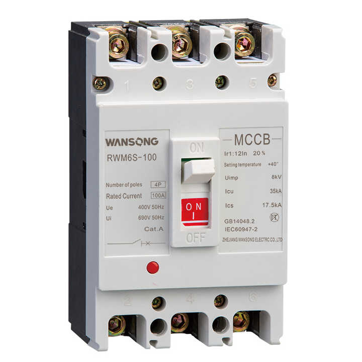 MCCB 100 Amp 3P 4P 3 Pole 3 Phase 400V 10A 16A 20A 32A 40A 50A 63A 100A AC Electrical Moulded ...