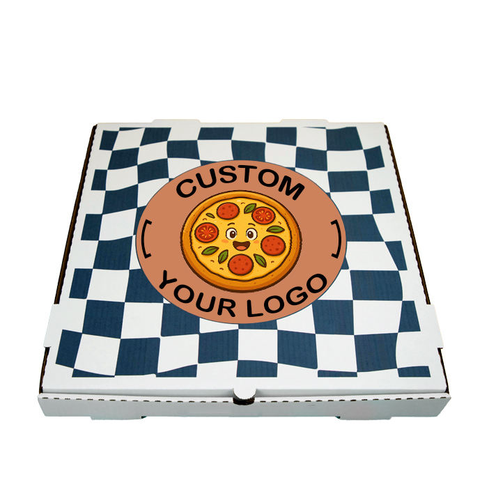 Custom Design Eco-Friendly Kraft Paper Pizza Box with Logo Corrugated ...
