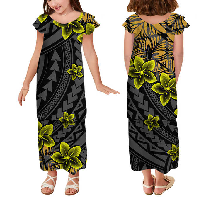 2024 New Arrival Double Layered Ruffles Kids Puletasi Set Dress ...