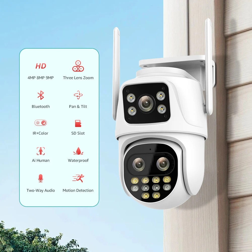 How to Choose a Home Security Camera 4 Lens Wireless Solar Power System