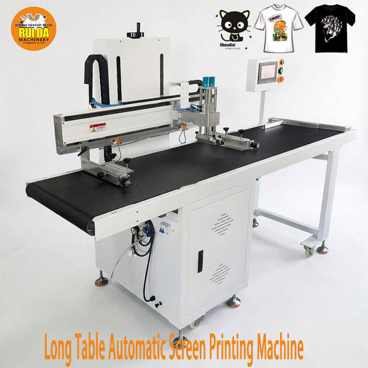 Conveyor Table Single Color Flat Silk Screen Printing Machine Automatic ...