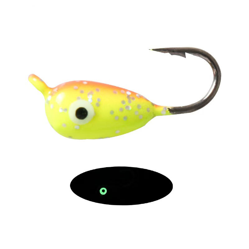 Ice Fishing Jigs Ice Fishing Lures Glow in the Dark Jig Heads Trout ...