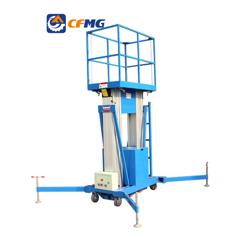 Aerial Man Lift Vertical Mast Lift 12m 200kg Aluminium Mobile Platforms ...