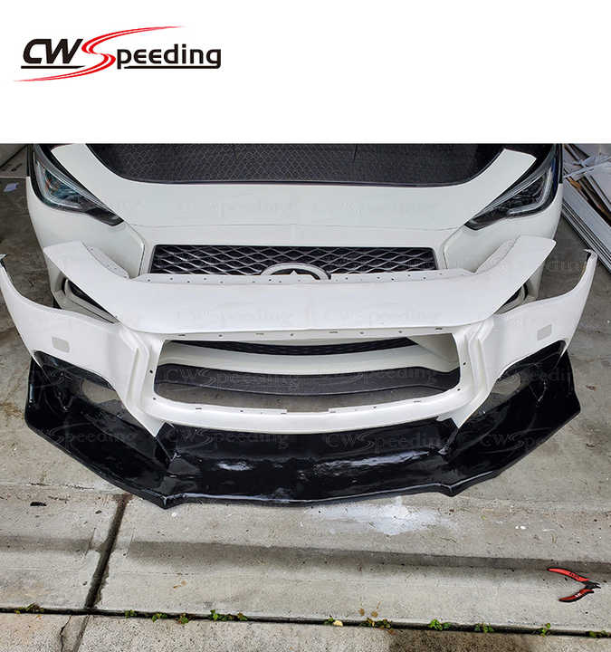 CWSPEEDING OEM STYLE CARBON FIBER FRONT BUMPER LIP for INFINITI Q60