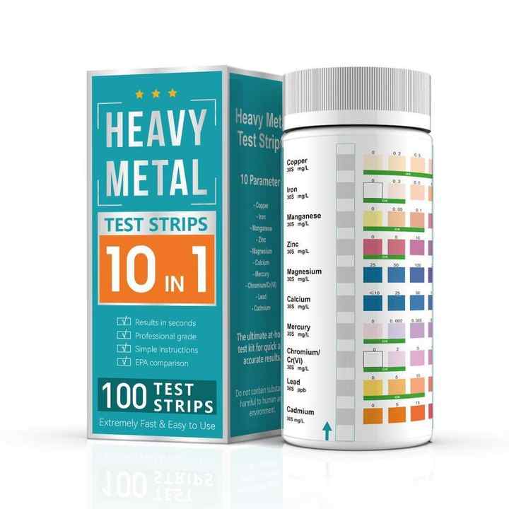 10 Way Heavy Metals Water Test Strips -125 ct Home Well Drinking Water ...