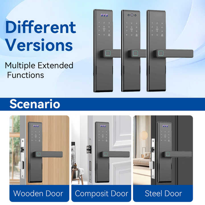 KK Tuya WiFi Smart Door Lock 3D Face Fingerprint Unlock Camera Memory ...