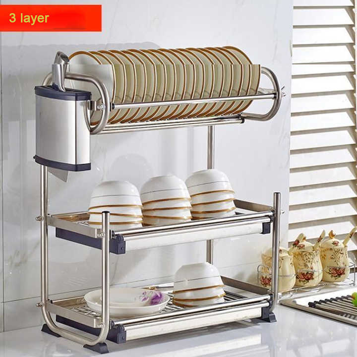 Stainless Steel Dish Rack - Modern Kitchen Storage Solution