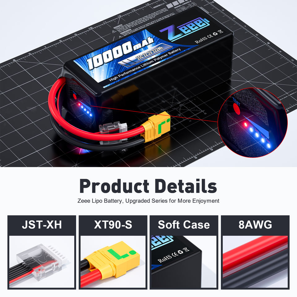 High-capacity UAV Batteries for FPV Drones & Quadcopters