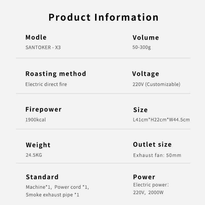 SANTOKER X3 Master - Smart App Control Coffee Roaster
