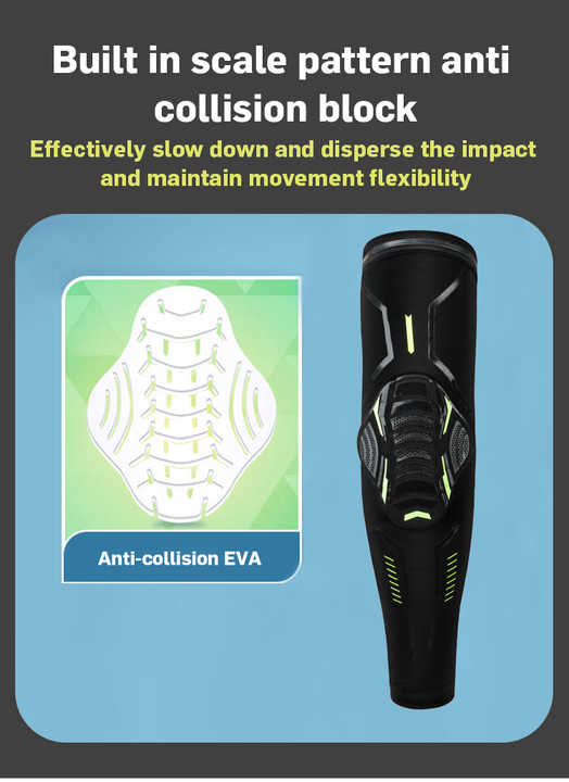 Aofeite Sports Collision Avoidance Hex Padded Elbow Arm Compression ...