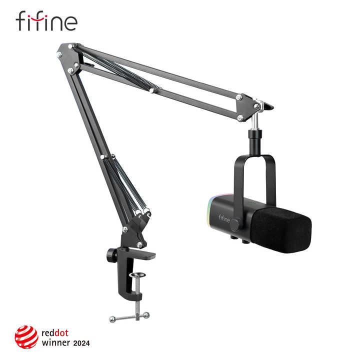 Fifine Ampligame AM8T Dynamic Gaming Mic Studio Microphone Mic XlR USB ...