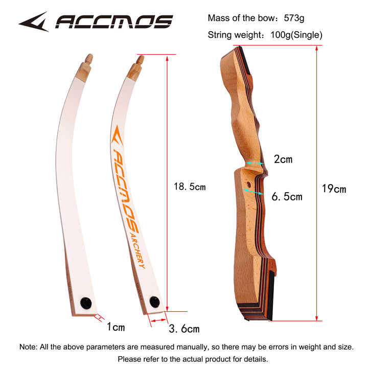 Accmos Archery White Bow Arrow Set - 54 Inch Recurve Bow