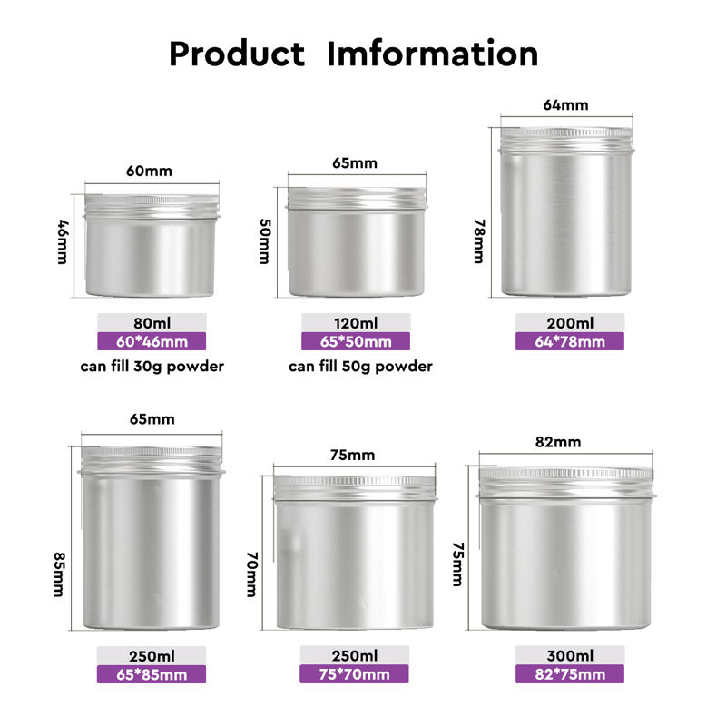 Custom Color Aluminum Tin Containers for Food Grade
