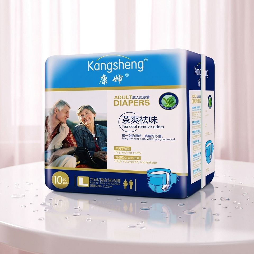 Wholesales Adult Disposable Diaper with Jacquard Non Woven Fabric Soft ...