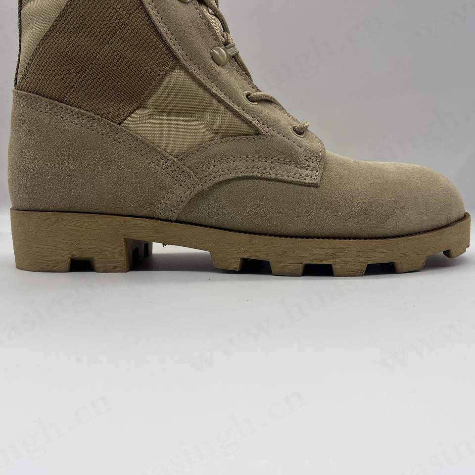 LYL,Rip Resistant Natural Suede Leather Muddy-Proof Combat Boots Field ...