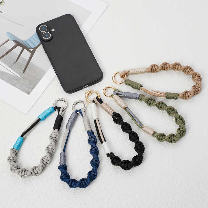 Handmade Braided Mobile Phone Strap Lanyard Rope Bag Charms Durable ...