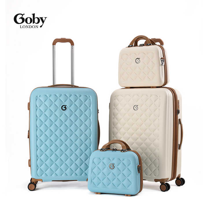 Goby London 2024 Unisex ABS Hard Shell Trolley Luggage Set