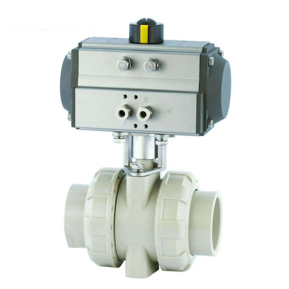 Q661F Customizable OEM High-Temperature 3-Way Pneumatic PP Plastic Ball ...