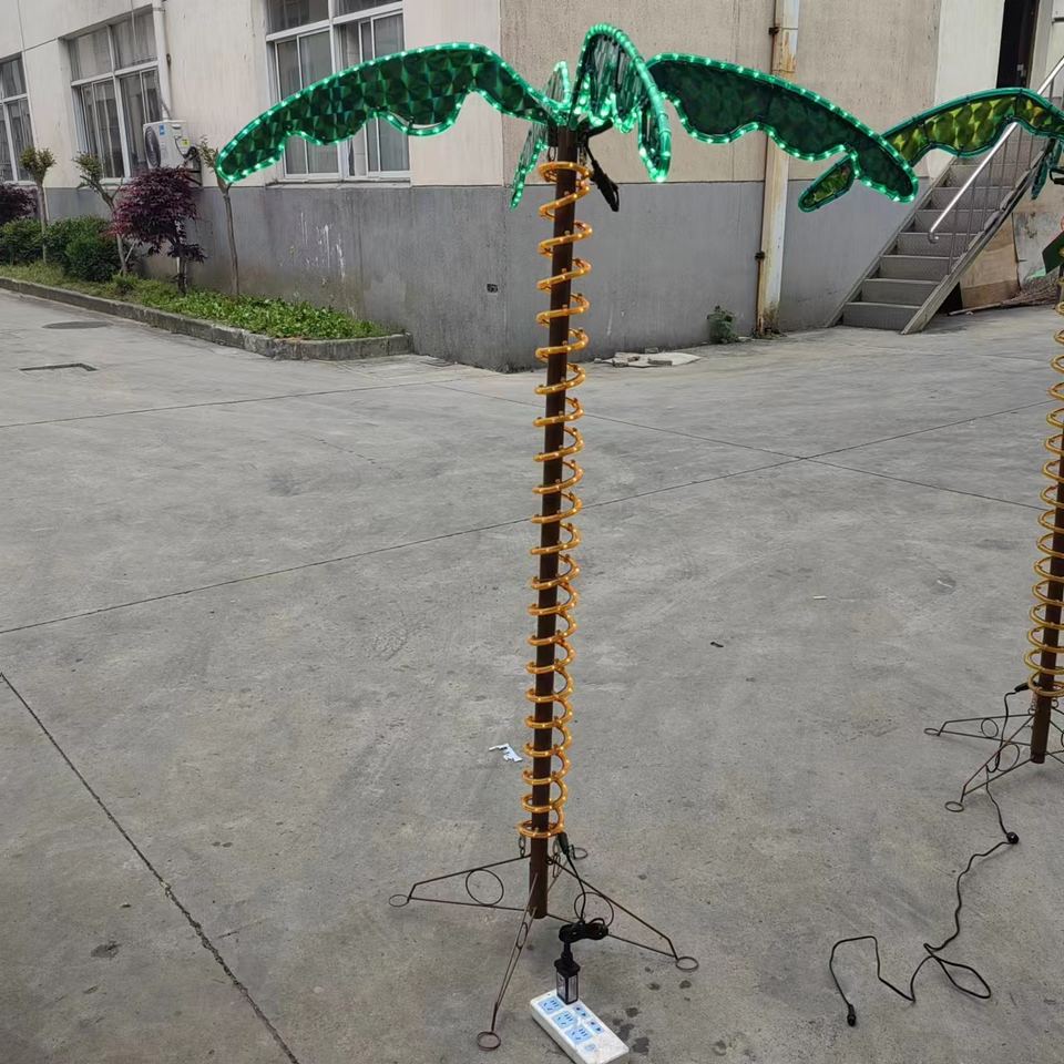 DC30v 7ft Height Outdoor Garden Palm Tree Led Rope Lighted Palm Trees ...