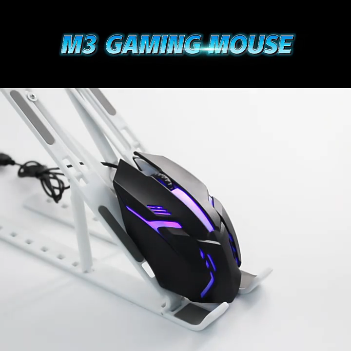 Ergonomic Gaming Mouse - 3D Wired USB RGB Desktop Accessory