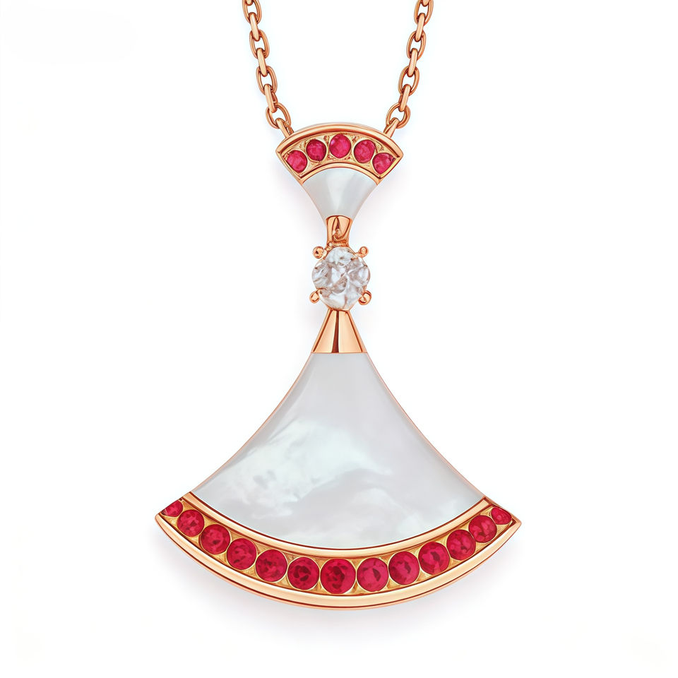 High-end fashion elegant women's fan-shaped design zircon-embedded ...