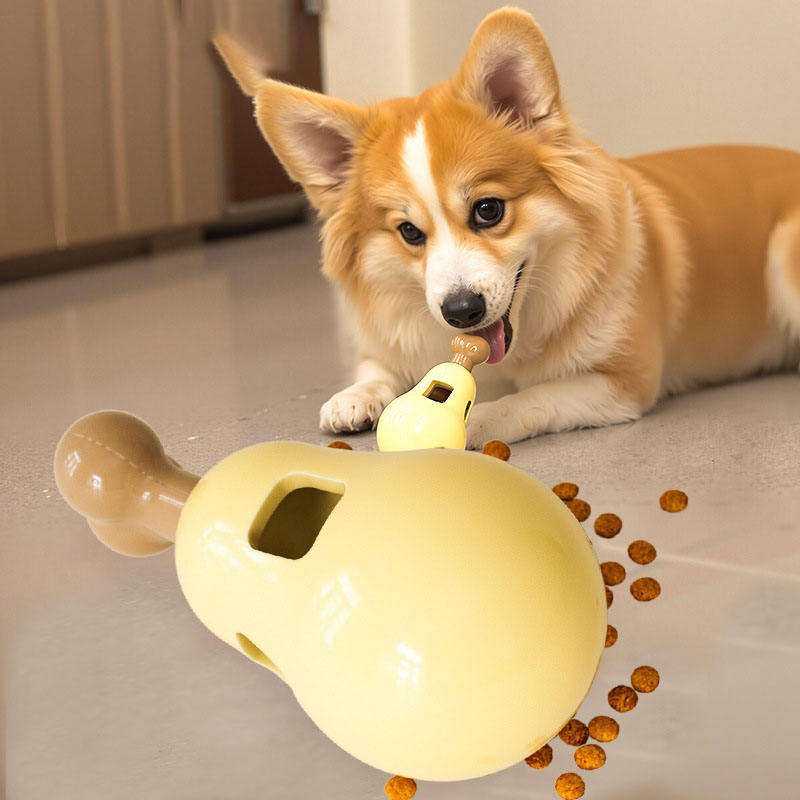 Yun Interactive Durable Chicken Flavor Bone Shape Dog Chew Toy Funny ...