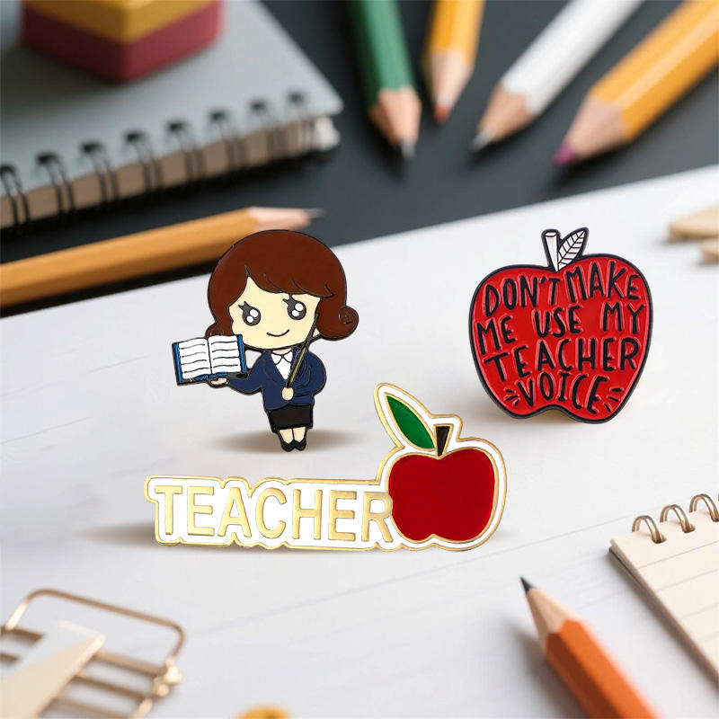 Custom Teacher Appreciation Badges Wholesale Soft Enamel Metal Lapel ...