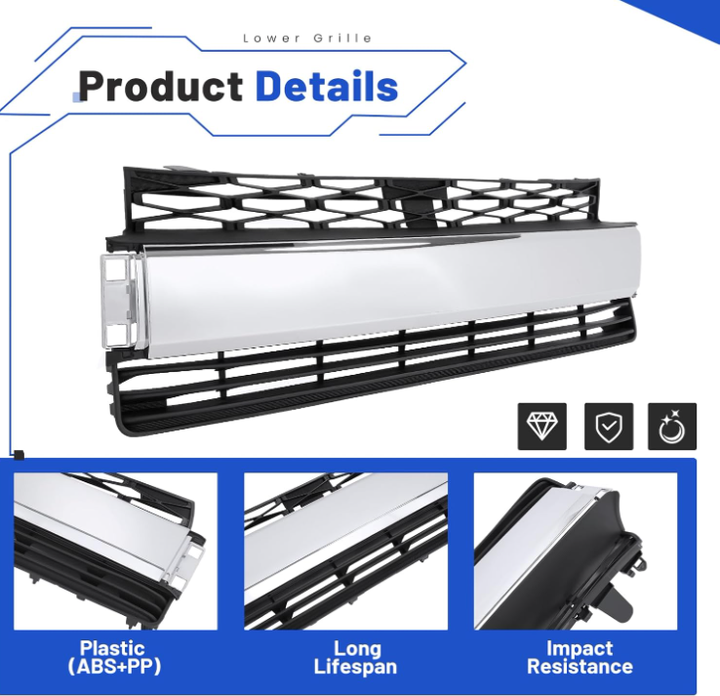 Front Bumper Lower Grille Assembly Chrome Black for Toyota 4Runner ...