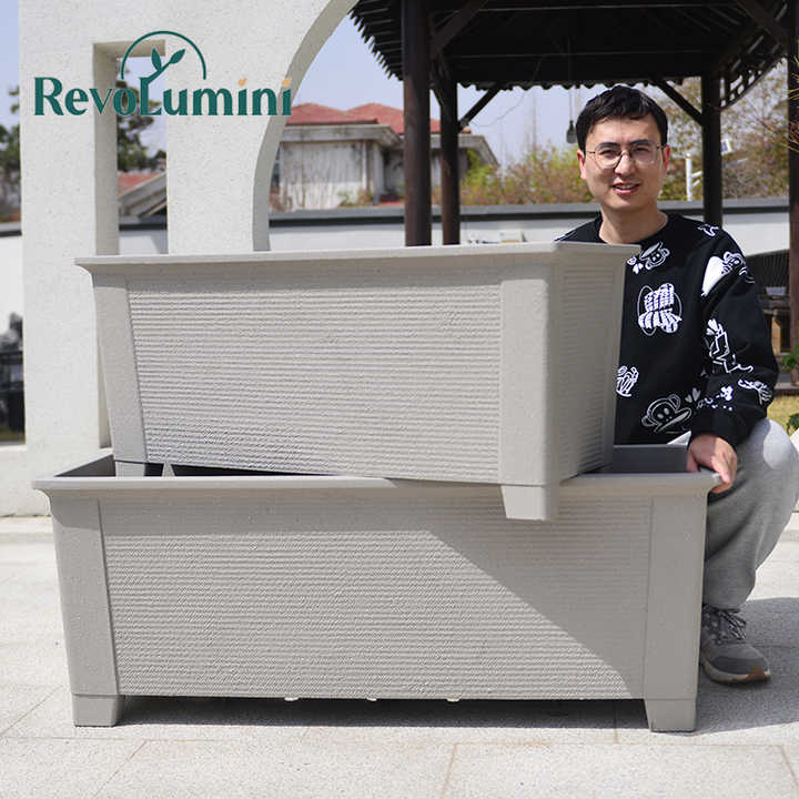 Modern Rectangular Plastic Garden Pots for Outdoor/Indoor Plants High ...