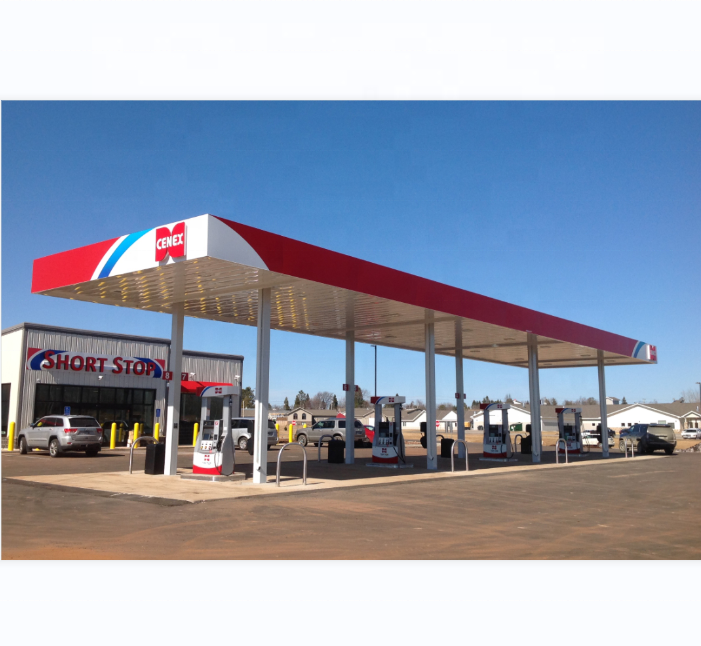Steel Truss Structure for Petrol Station Space Frame Construction