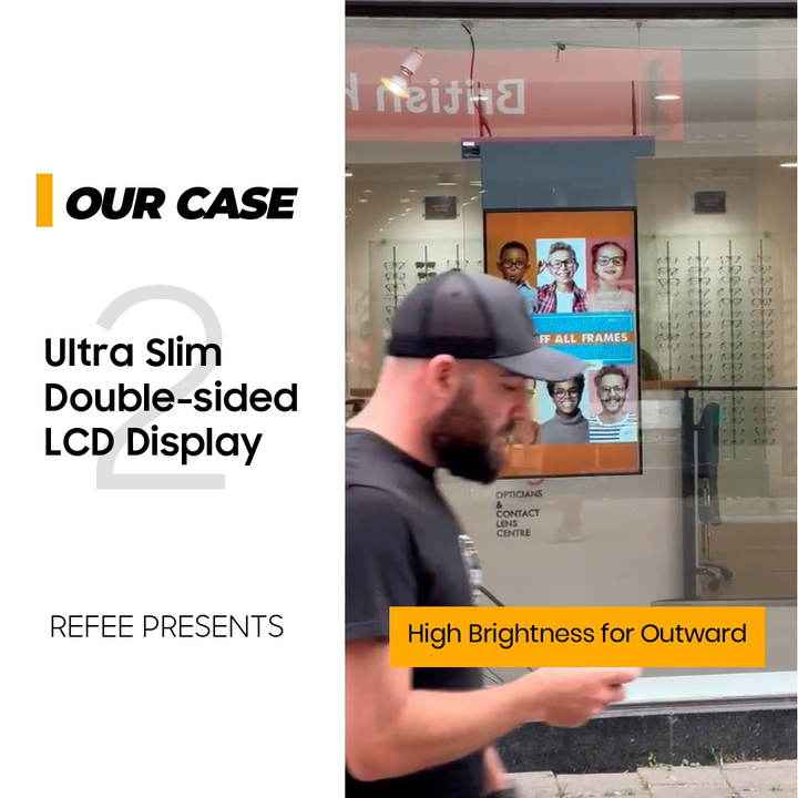 Ultra Slim Double Sided Display Screens for Digital Ads