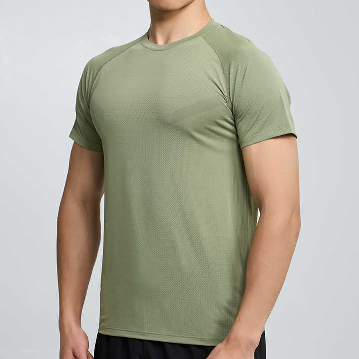 Jogger Running Workout T Shirt Four Stretch Ways Gym Breathable Shirts ...