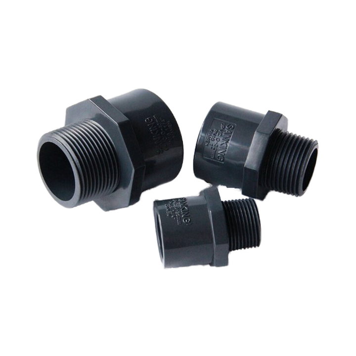 20/25/32/40/50/63/75/90/110mm PVC Water Pipe Fittings 1/2\"~4\" Thread Connector for Garden ...
