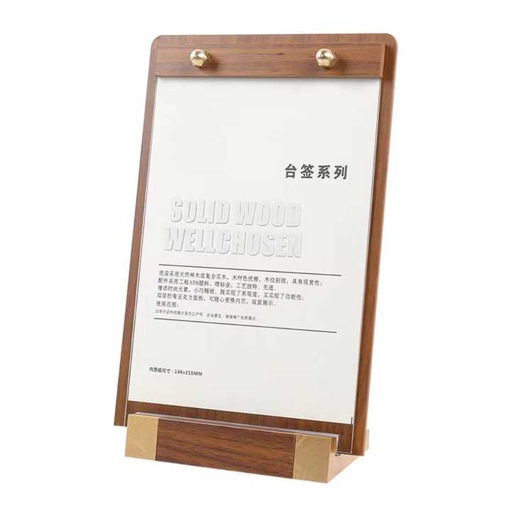 L Shape Clear Acrylic Table Tent Frame Tabletop Photo Frame Menu Holder ...