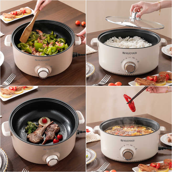 Multipurpose 3L and 2L Electric Cooking Pot With PP Steamer for ...