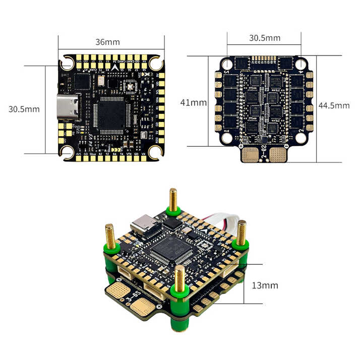 AOCODA-RC F460-V3 FPV Flight Controller Stack with 60A 4-in-1 ESC for FPV DIY Drones Accessories ...