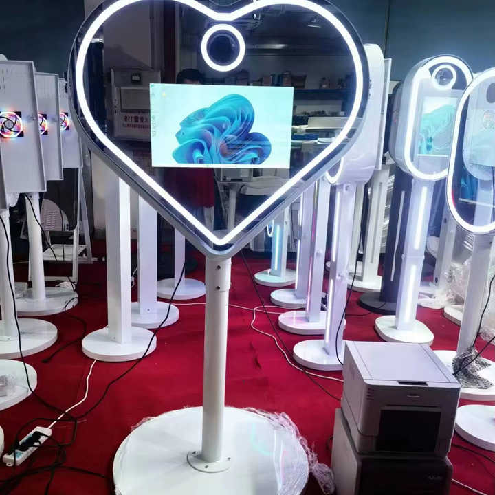 2024 New 21.5inch Heart Heart Photo Booth Self Serve Photo Booth for ...
