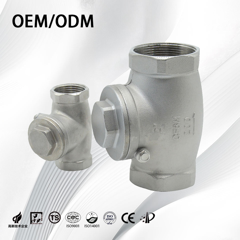 304 Stainless Steel Horizontal Check Valve H14 Female Thread Swing ...