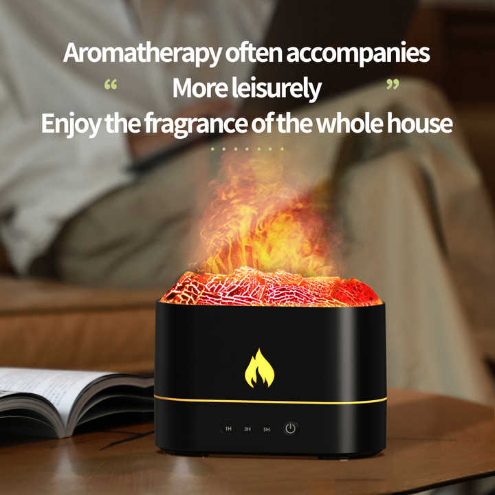 H2o Fireplace Humidifier Tabletop Warm Cool Mist Personal air ...