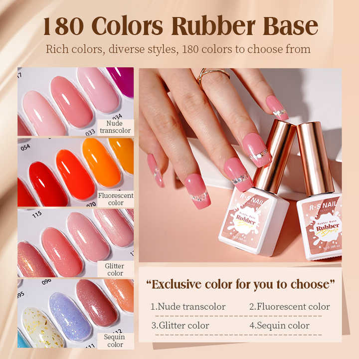 R S Nail Long Lasting Rubber Base Gel 8g Wholesale Supplies Oem Bulk ...