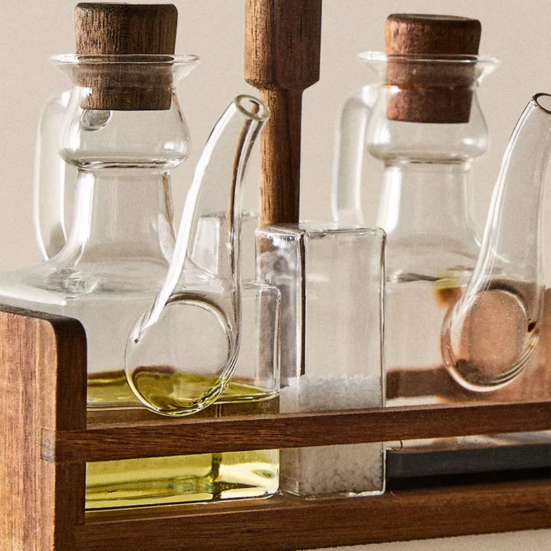 Acacia Oil Can Stand Kitchen Storage Wooden Oil Bottle Stand| Alibaba.com