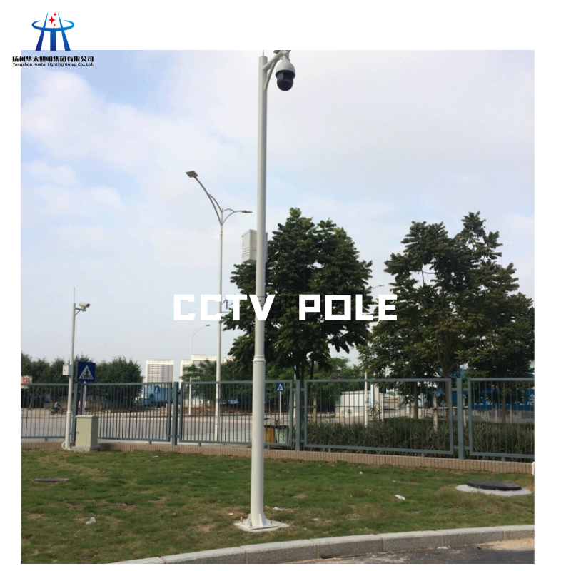 Verified Supplier 4m CCTV Camera Pole Tapered Design & Outdoor Use ...