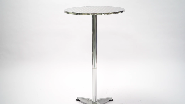 Ergonomic Aluminum Cocktail Bar Tables Super Glossy Easy Clean ...